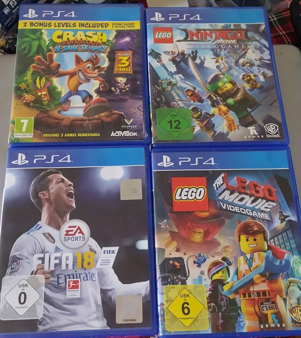 Igrice za PS4 Cena od 5.000din se odnosi na kupovinu svih igrica. Za