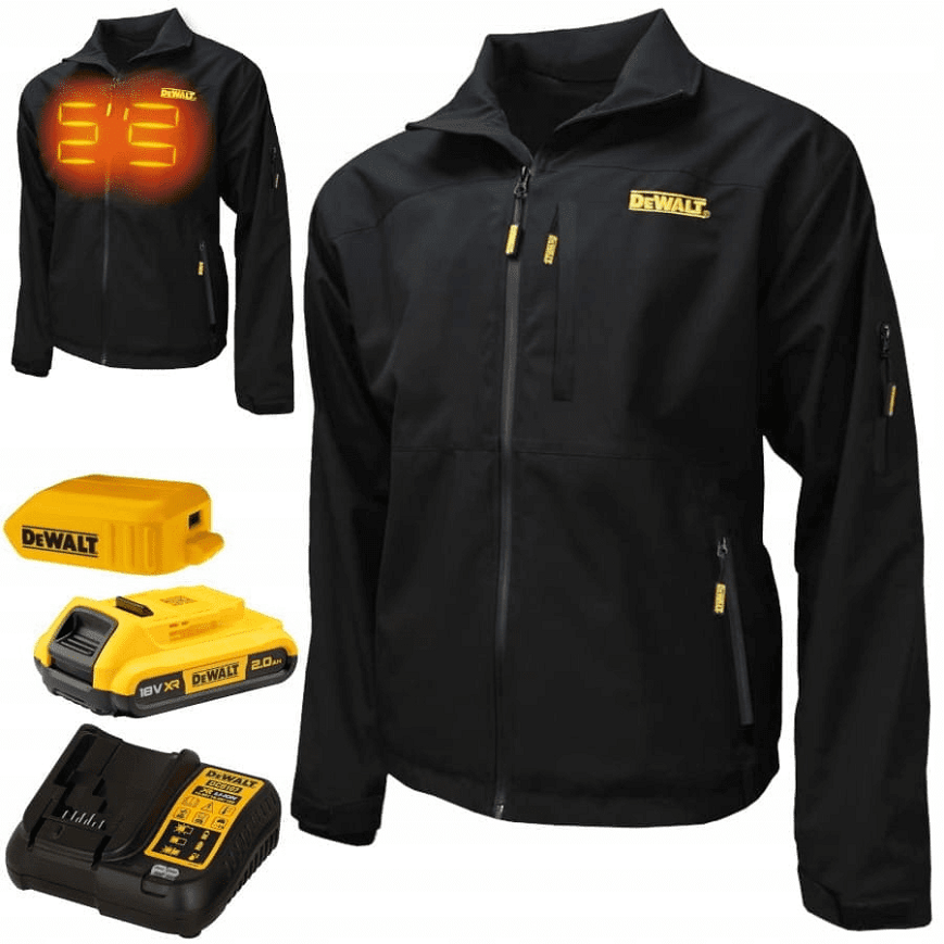 DeWalt DCHJ090BD1 Soft-Shell jakna sa grejačima, 1x2.0Ah, sa adapterom, XL