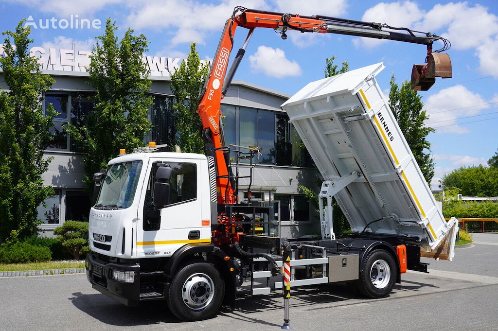 IVECO Eurocargo 160E22 EEV Dump truck / Bortmatic / Crane FASSI F95A.0 kiper