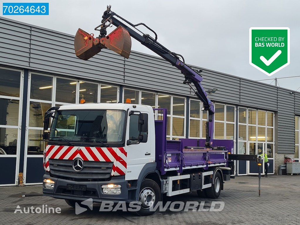 Mercedes-Benz Atego 1618 4X2 HMF 610K-RC 5th+6th Funct. Crane Kran Steelsuspen kamion s ravnom platformom