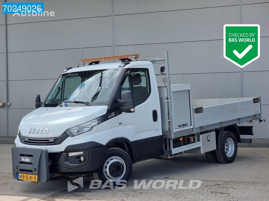 IVECO Daily 70C18 Automaat Kraan Open Laadbak Nido Amco Veba V602T 2S kamion s ravnom platformom