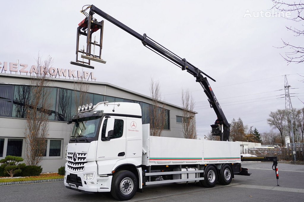 Mercedes-Benz Arocs 6×2 2545 Crane HIAB 177 K PRO/HIPRO / steering and lifting kamion s ravnom platformom