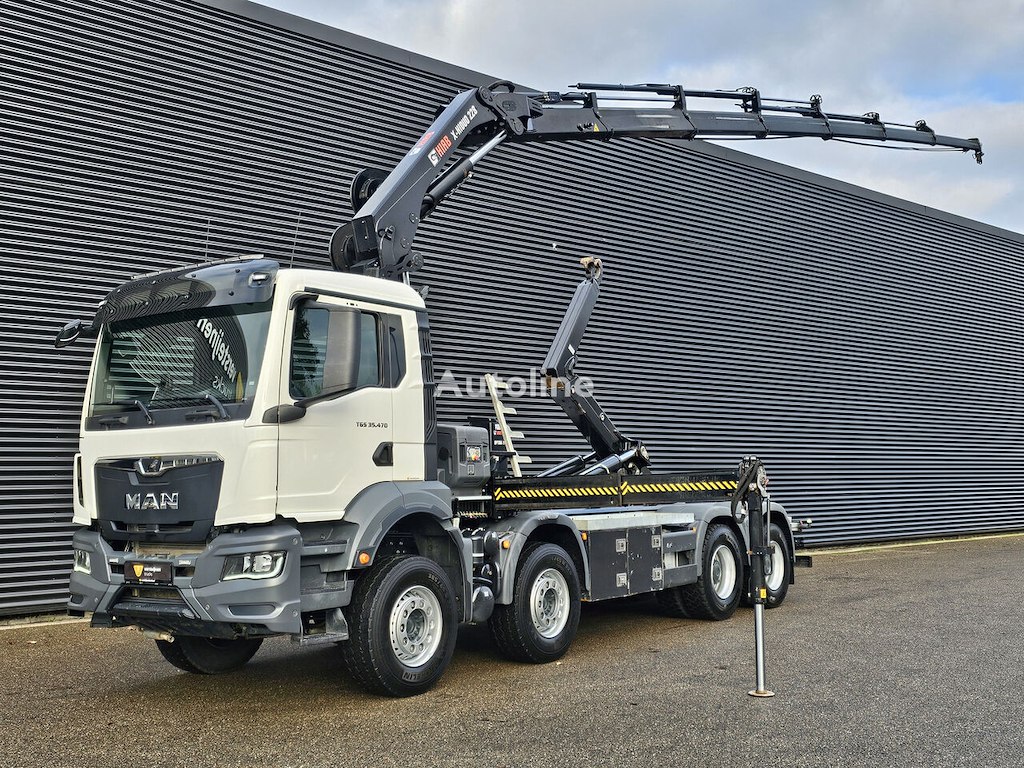 MAN TGS 35.470 8X4 BB / HIAB CRANE + HOOKLIFT kamion rol kiper