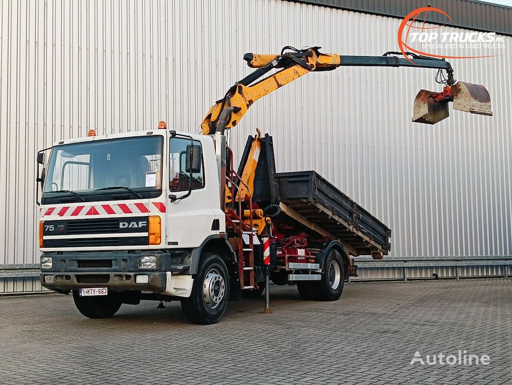 DAF FA CF75.240 ATI 10TM Kraan, Crane, Kran, Grue - Haakarm, Hooklif kamion rol kiper