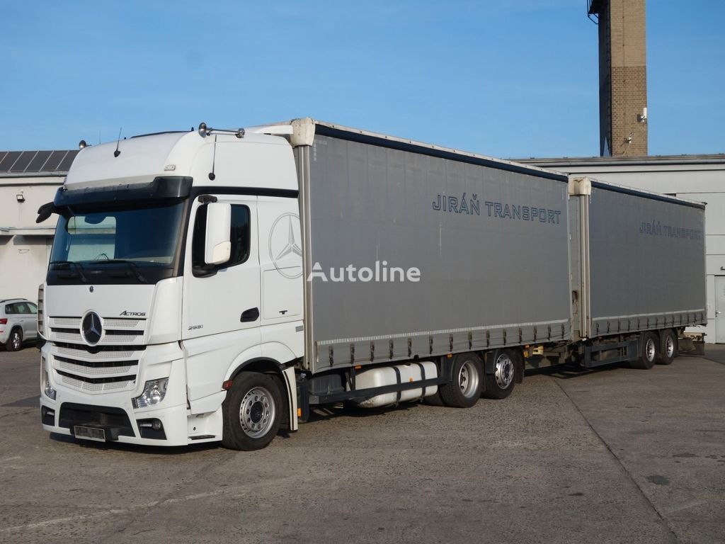 Mercedes-Benz Actros 2551 kamion sa klizna zavesa cerada + prikolica sa kliznom ceradom