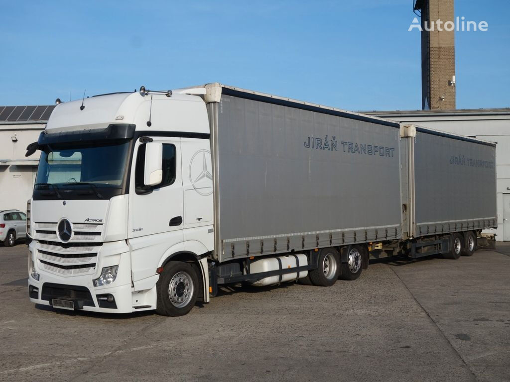 Mercedes-Benz Actros 2551 kamion sa klizna zavesa cerada + prikolica sa kliznom ceradom