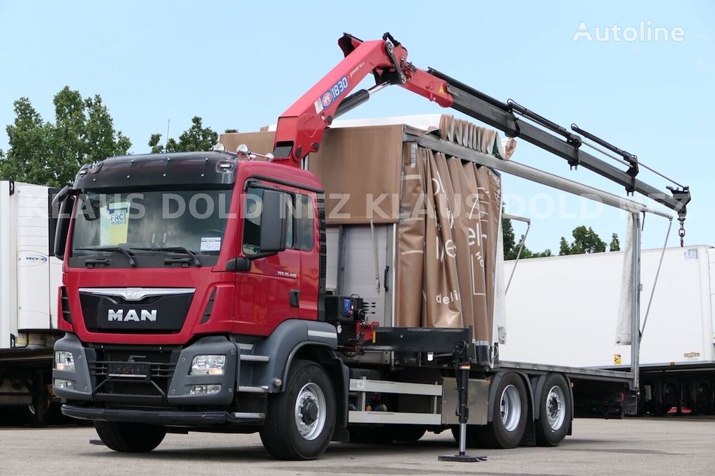 MAN TGS 26.400 Kran HMF Funk Lift-/Lenkachse 6×4 E6 kamion s ceradom