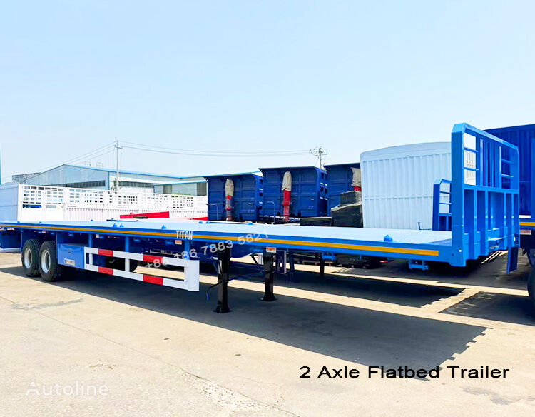 Nova 2 Axle Flatbed Semi Trailer Price in Zimbabwe poluprikolica platforma