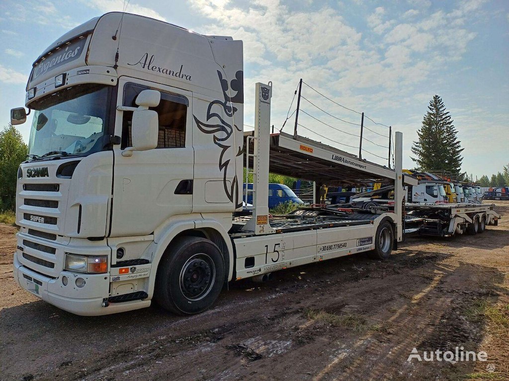 Scania R420 + Rolfo 2004 autotransporter + prikolica autotransportera