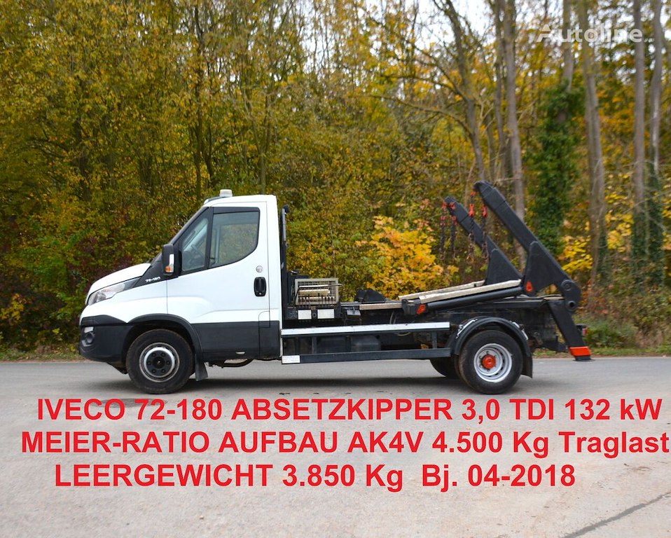 IVECO 72-180 MEIER-RATIO ABSETZKIPPER 4,5tn NUTZLAST kamion autopodizač kontejnera