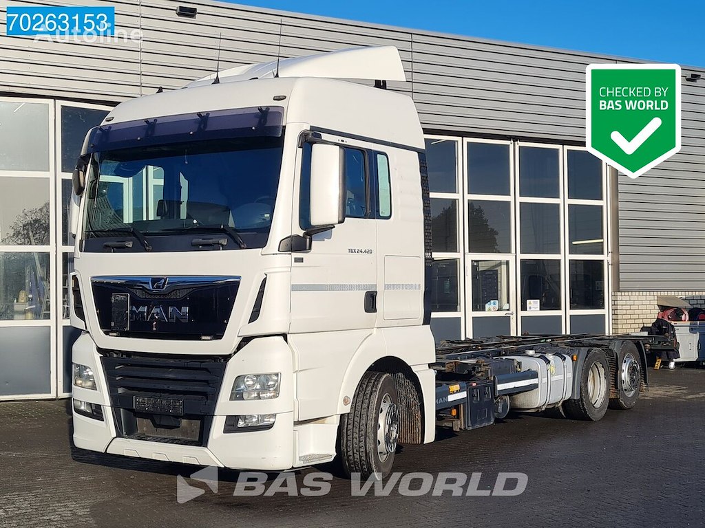 MAN TGX 24.420 6X2 Retarder XLX 2x Tanks Standklima vozilo za prevoz kontejnera