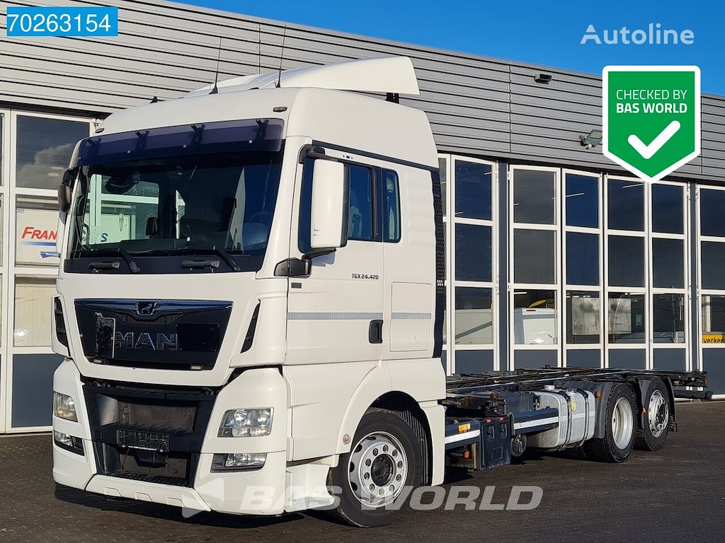 MAN TGX 24.420 6X2 Retarder XLX 2x Tanks Standklima vozilo za prevoz kontejnera