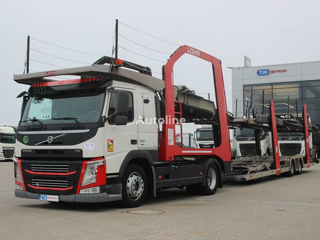 Volvo FM 460 tegljač + poluprikolica autotransportera