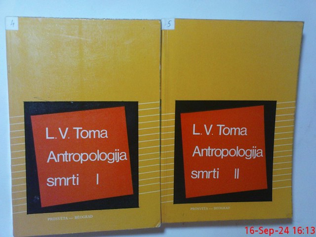 L. V. TOMA  - ANTROPOLOGIJA SMRTI  I  -  II