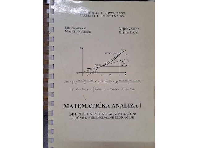 Matematička analiza 1 - diferencij. i integ. račun; ODJ