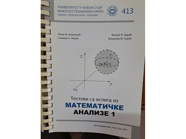 Zbirka rešenih zadataka iz matematičke analize 1 (FTN)