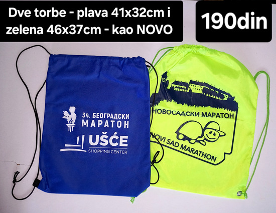 Dve torbe rančevi maraton Novi Sad Ušće kao NOVO