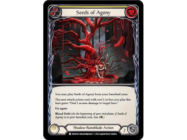 Flesh and Blood TCG - Seeds of Agony MON184 (Yellow)