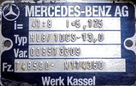 Mercedes-Benz HL8 8X41 diferencijal za Mercedes-Benz Atego 1828 kamiona