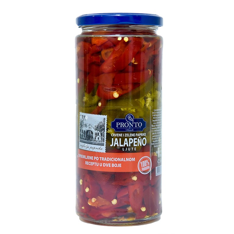 Pronto jalapeno crvene i zelene paprike 580ml