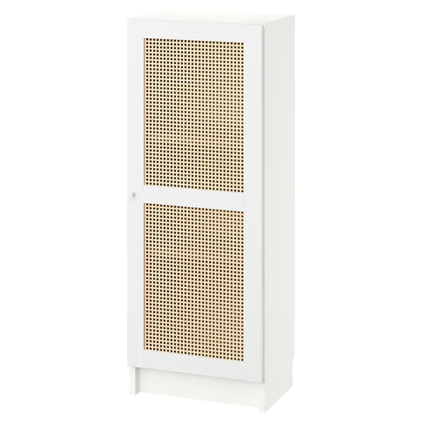 Biblioteka s vratima, bela, 40x30x106 cm