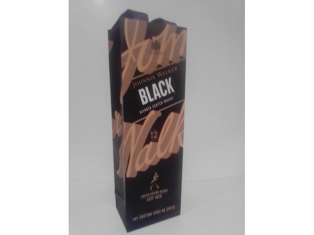 Johnny Walker Black, ukrasna kesa, karton