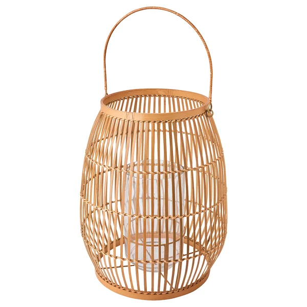 HÖVISK Fenjer za top sveću, ručni rad bambus, 29 cm