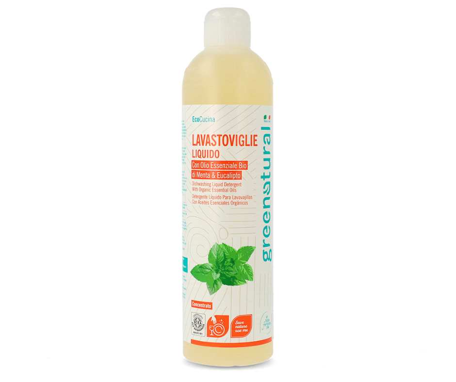 GREENATURAL Gel za mašinsko pranje posuđa Menta i eukaliptus 500 ml