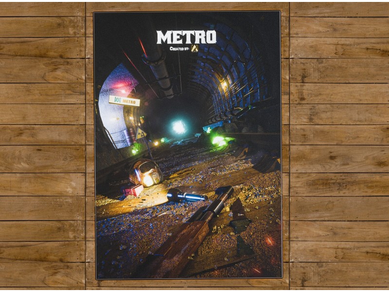 METRO 2033 POSTER - 3D Modelovan Rad - Na Platnu!