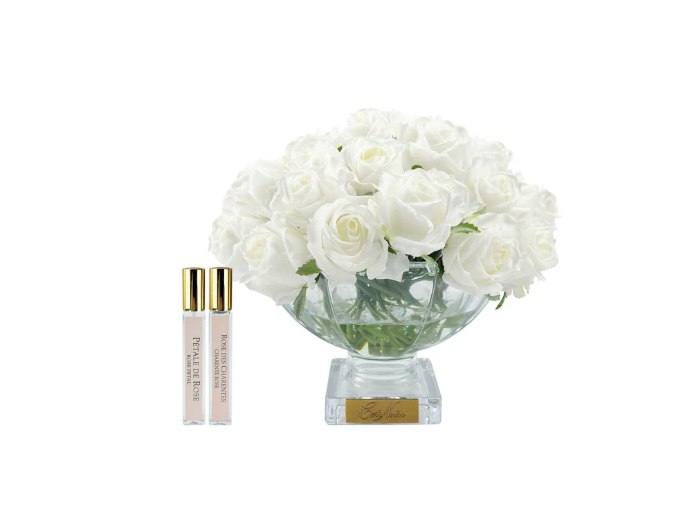 Cote Noire Centerpiece White Rose Buds – Difuzer