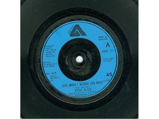 Steve Allan – Just When I Needed You Most 7` SINGL