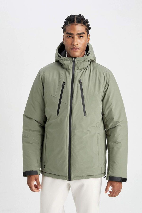 DEFACTO FIT JACKET WATER REPELLENT SLIM FIT SLIM CUT HOODED ZIPPERED WATERPROOF A2125AX24WN