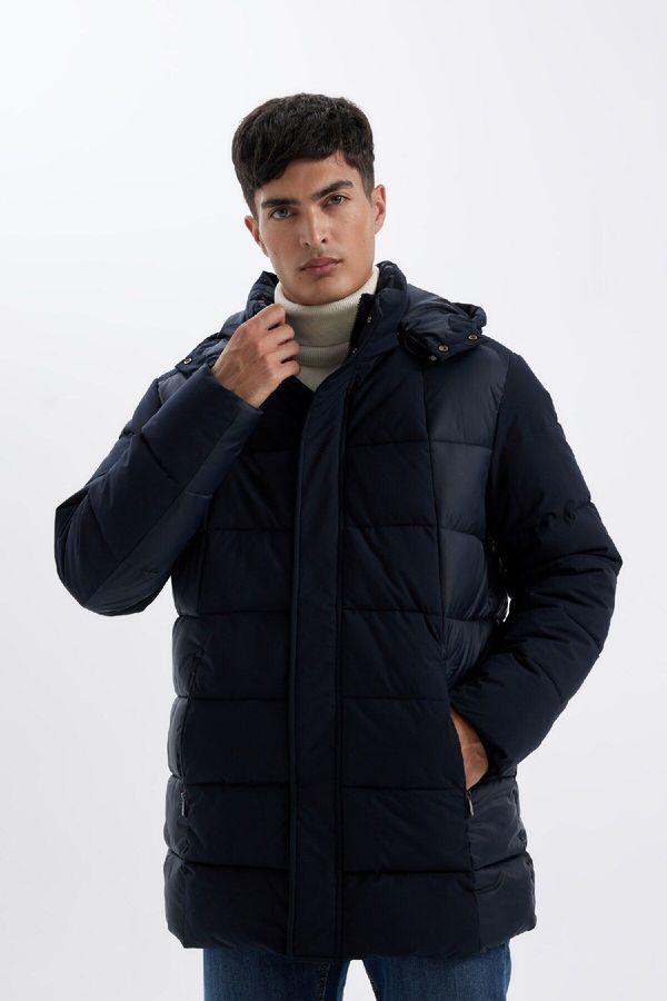 DEFACTO Slim Fit Slim Fit Hooded Lined Parka Coat