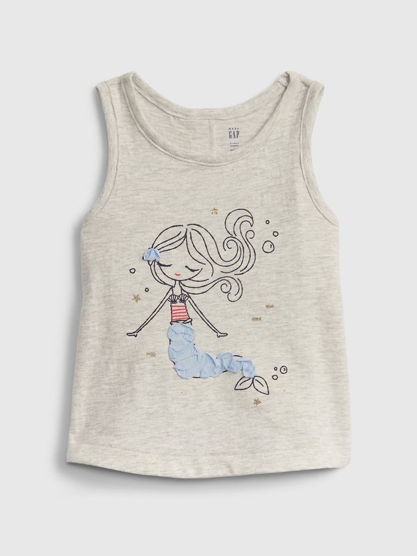 GAP CHILDREN'S TANK TOP BEA SPLIT BK GR TANK - GIRLS