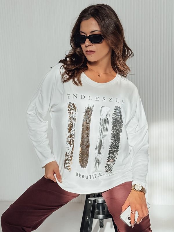 BLUZKA DAMSKA OVERSIZE MODEZINE BIAŁA DSTREET