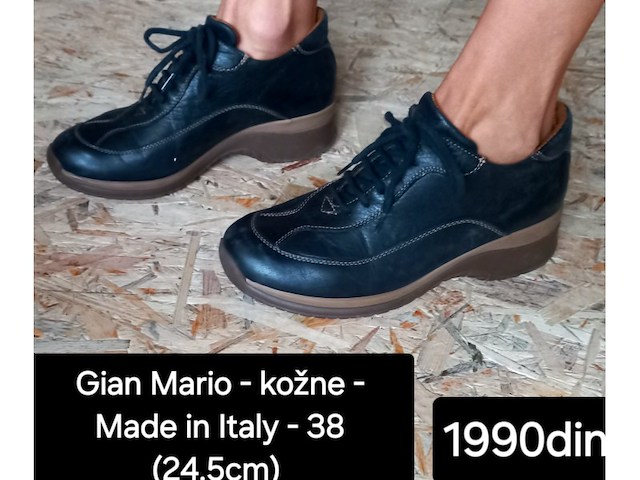 Gian Mario ženske kožne cipele Made in Italy crne br 38