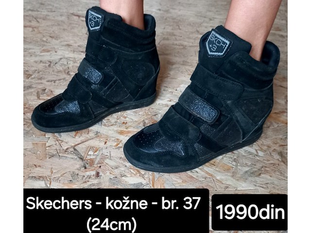 Skechers ženske patike platforma crne br. 37