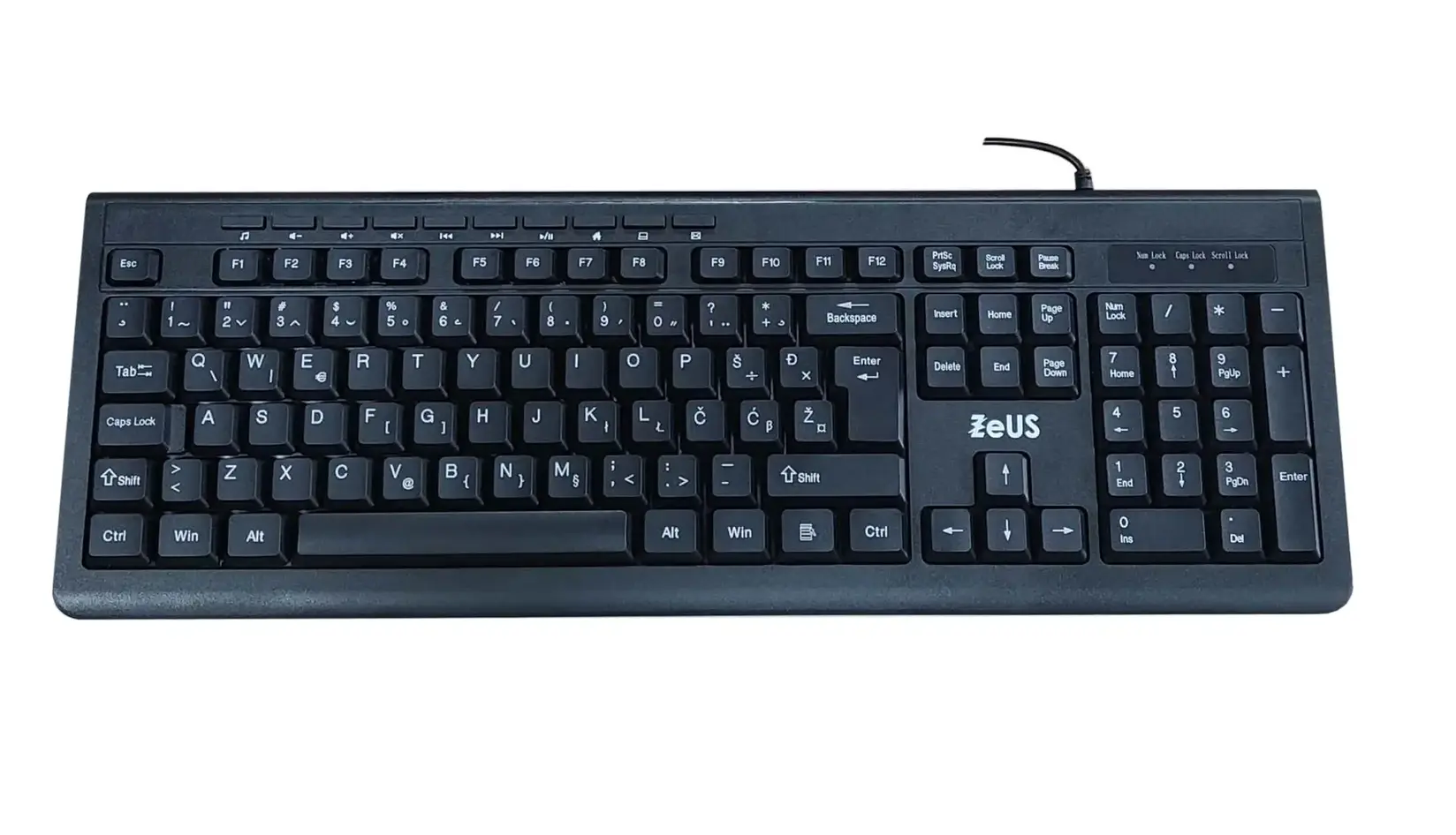 ZEUS Z210 Tastatura, Srb, Crna