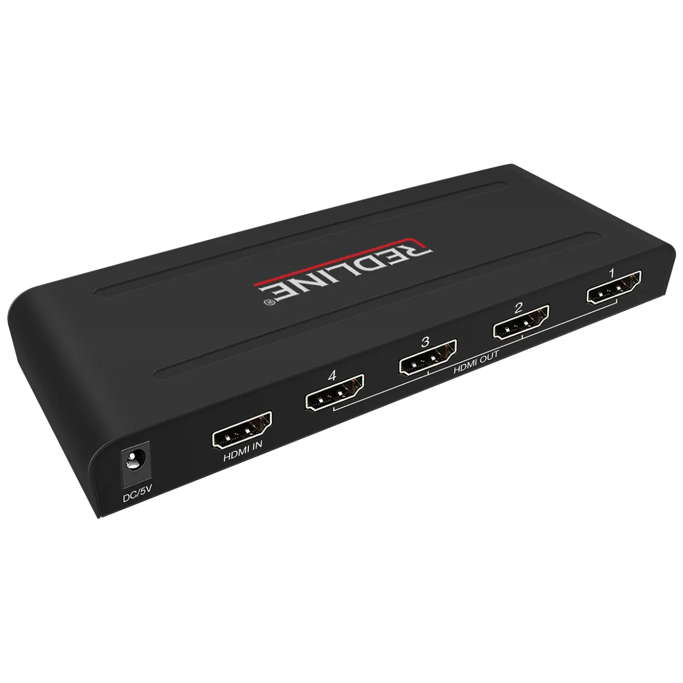 REDLINE Razdelnik HDMI 1 ulaz - 4 izlaza crni