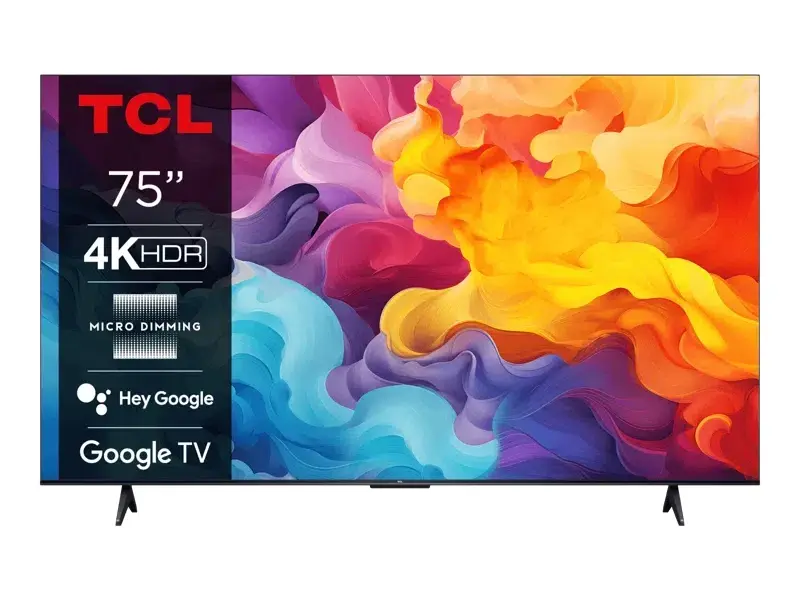 TCL 75V6B Smart Televizor, 75", Google TV, LED, 4K HDR,Crni