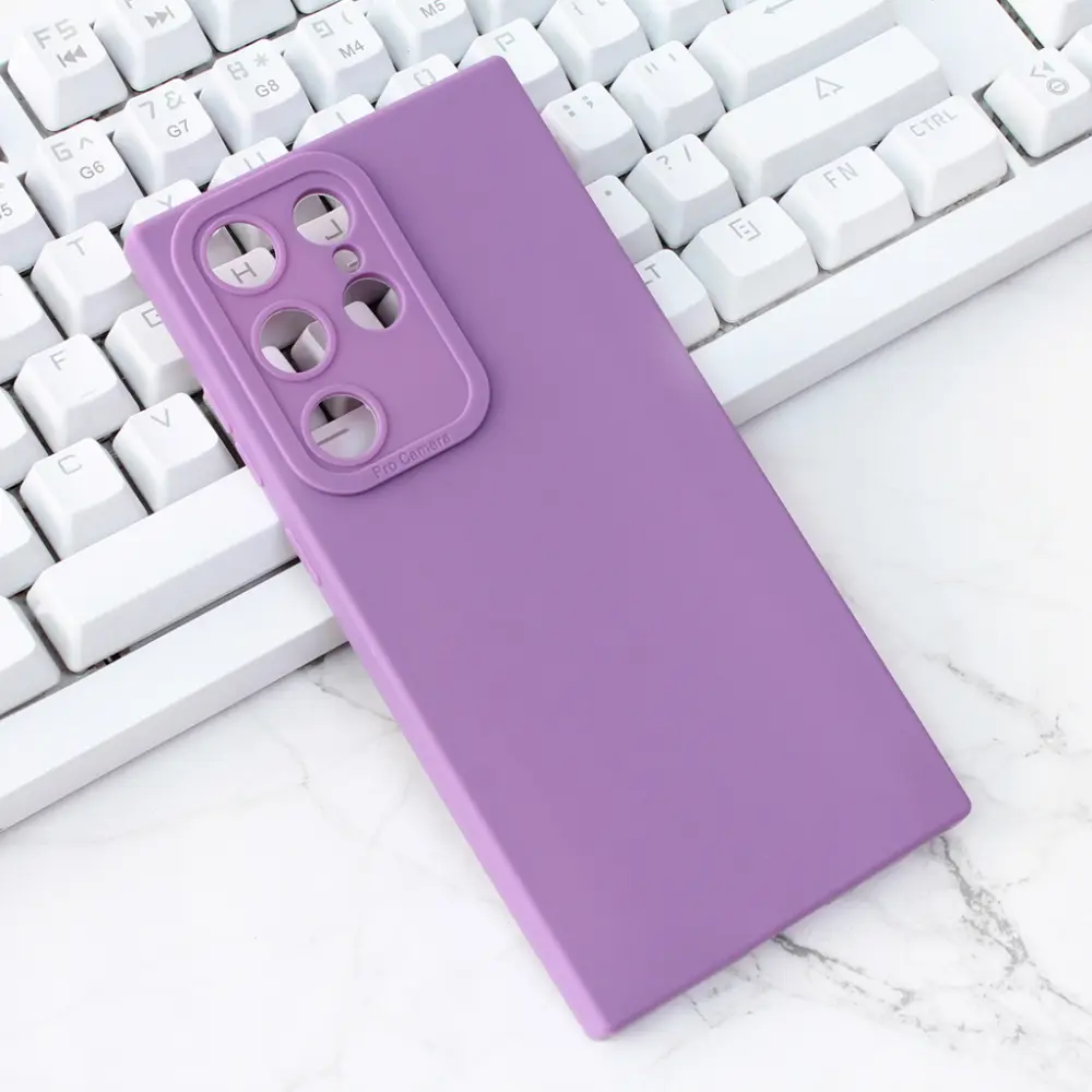 TERACELL Maska za Samsung S911 Galaxy S23 Ultra Silikon Pro Camera ljubičasta