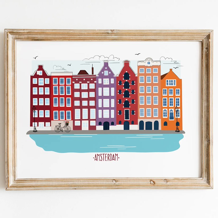 Dekorativna slika - Amsterdam, A4 (210 x 297 mm)