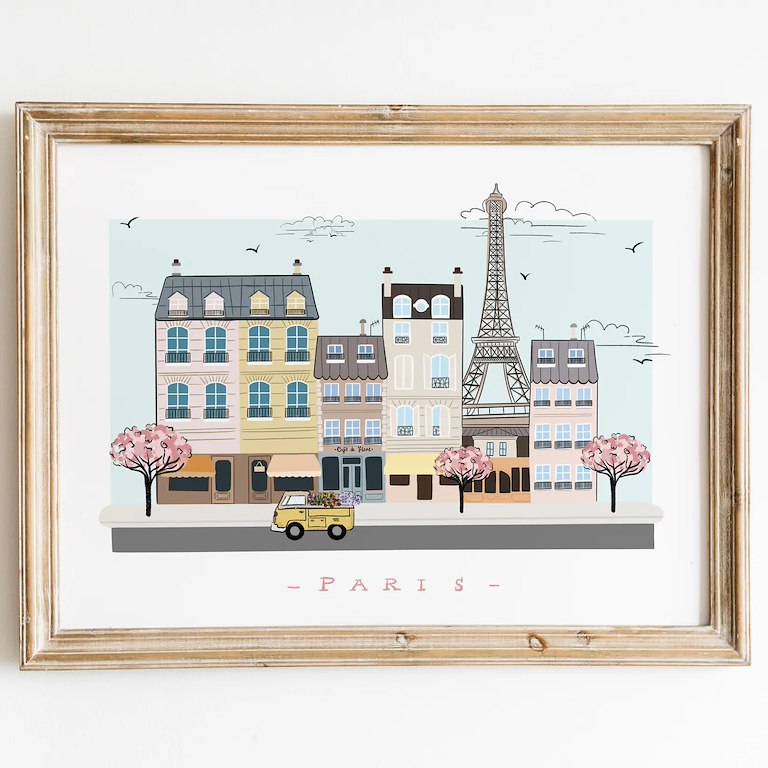 Dekorativna slika - Pariz, A3 (297 x 420 mm)