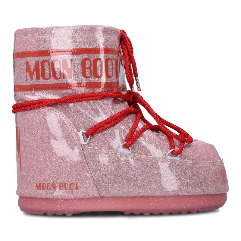 Ženske čizme Moon Boot Icon Low Glitter Pink