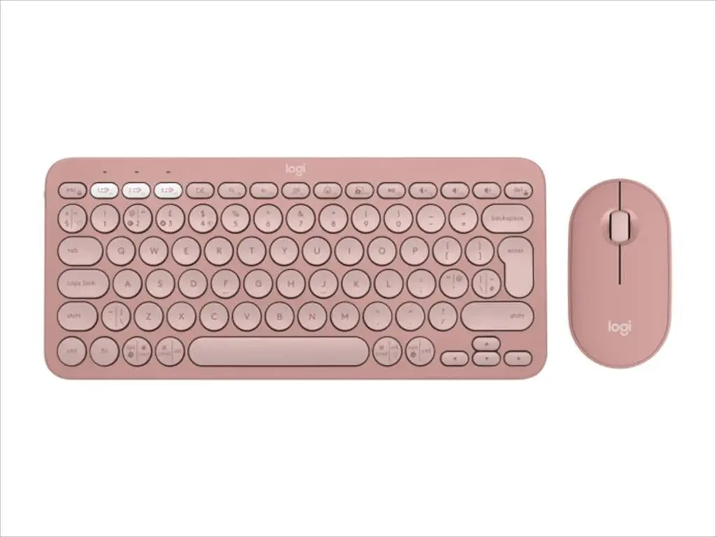 LOGITECH set bežična tastatura i miš Pebble 2 Combo Rose V/Bluetooth, Logitech Bolt