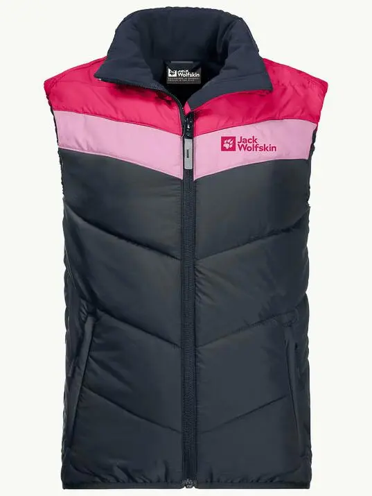 JACK WOLFSKIN Prsluk za devojčice THREE HILLS KIDS Vest teget