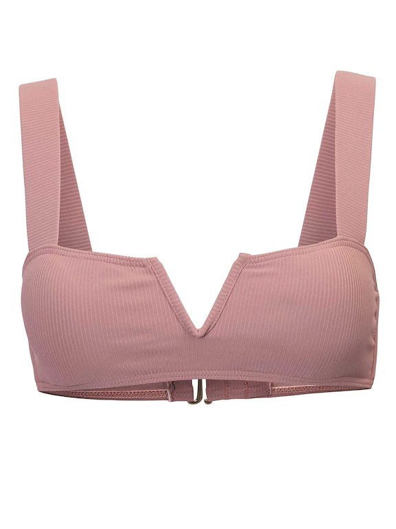 BRILLE Ženski gornji deo kupaćeg kostima Bella Rib Swimsuit Top roze