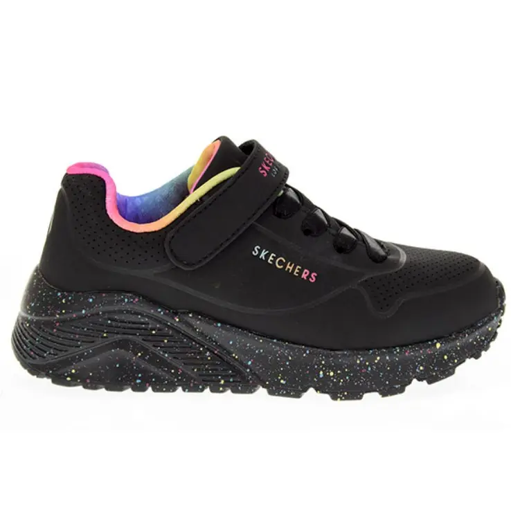 SKECHERS Patike za devojčice Uno Lite Rainbow Specks crne