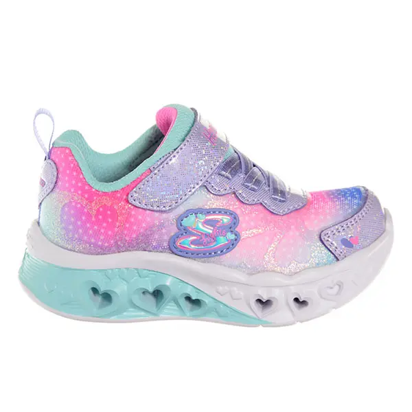 SKECHERS Patike za devojčice FLUTTER HEART LIGHTS roze-zelene