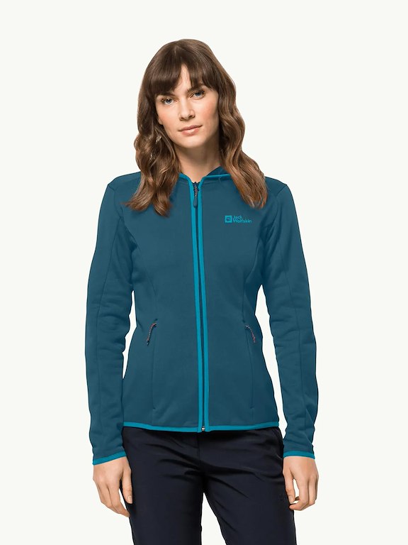 JACK WOLFSKIN Ženska jakna BAISELBERG HOODED FZ W Fleece Jacket plava